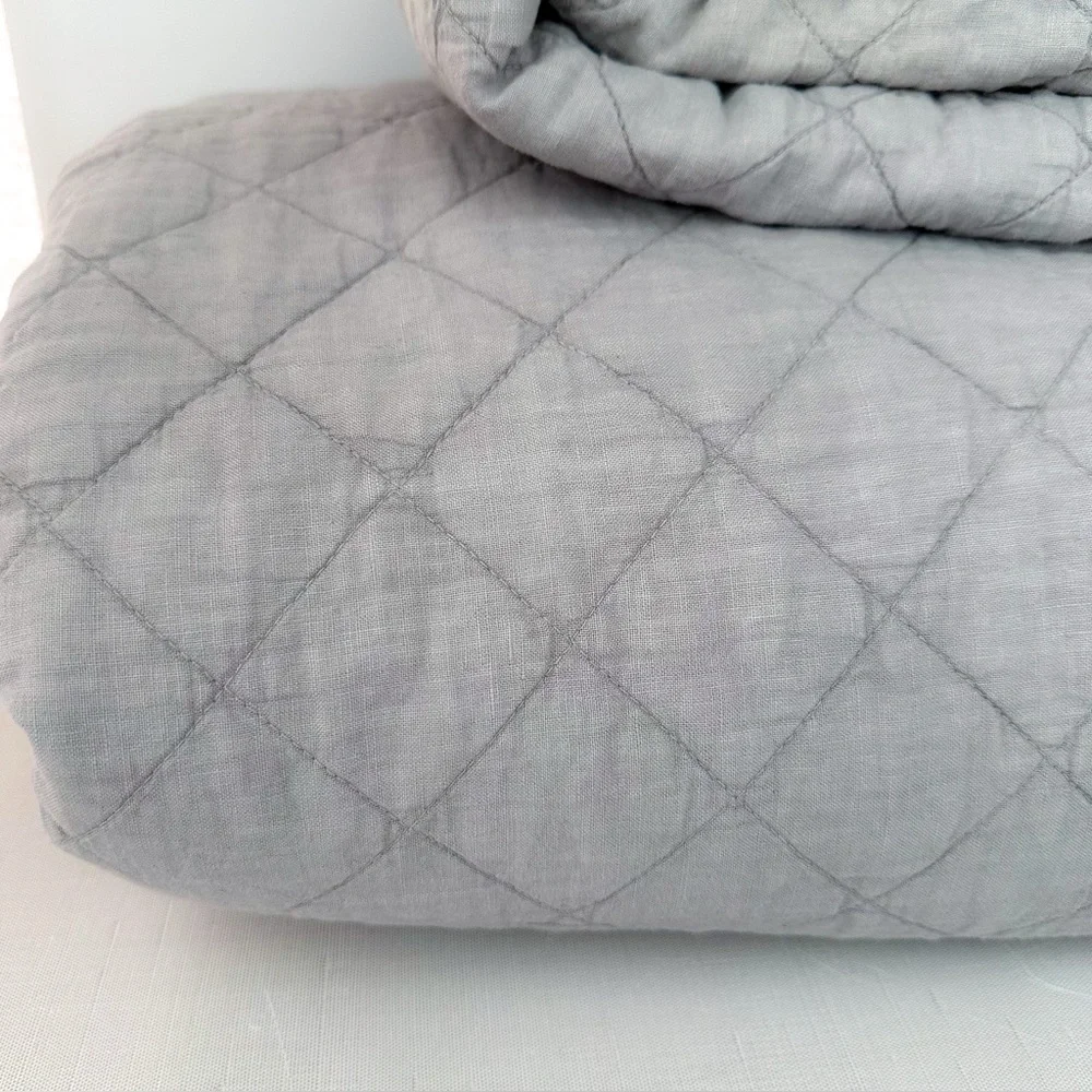 Matteo | Bedding | Matteo Los Angeles Ida Linen Quilt Shams In Frost ...